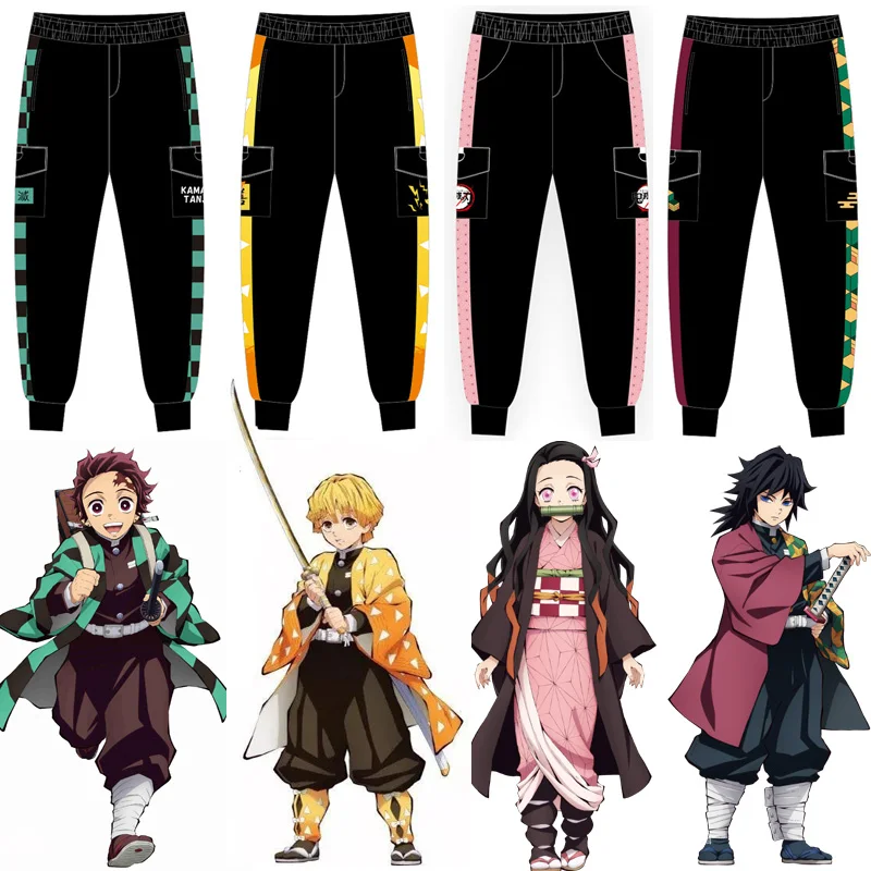 Anime-Demon-Slayer-Joggers-Pants-Kimetsu-No-Yaiba-Zenitsu-Tanjirou ...