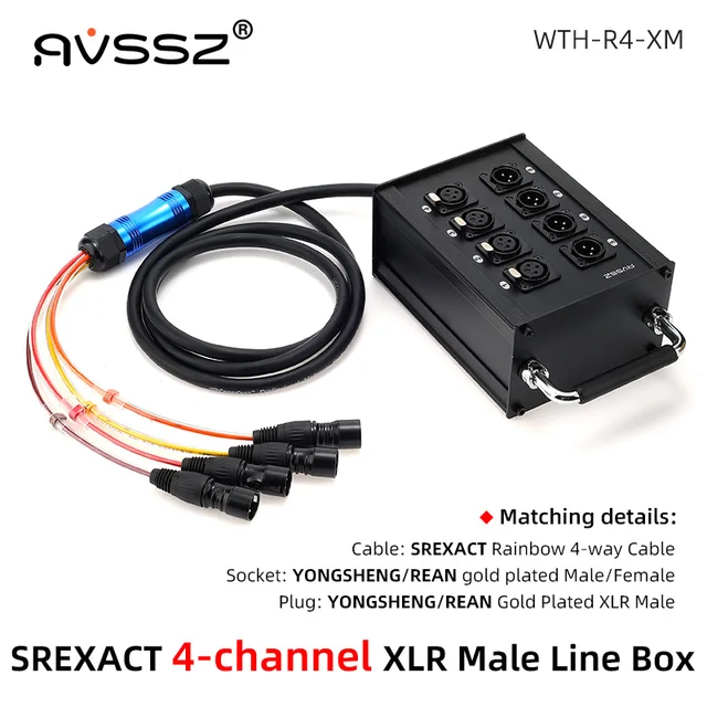 AVSSZ-caja de Cable multicanal para rendimiento de escenario, conector ...
