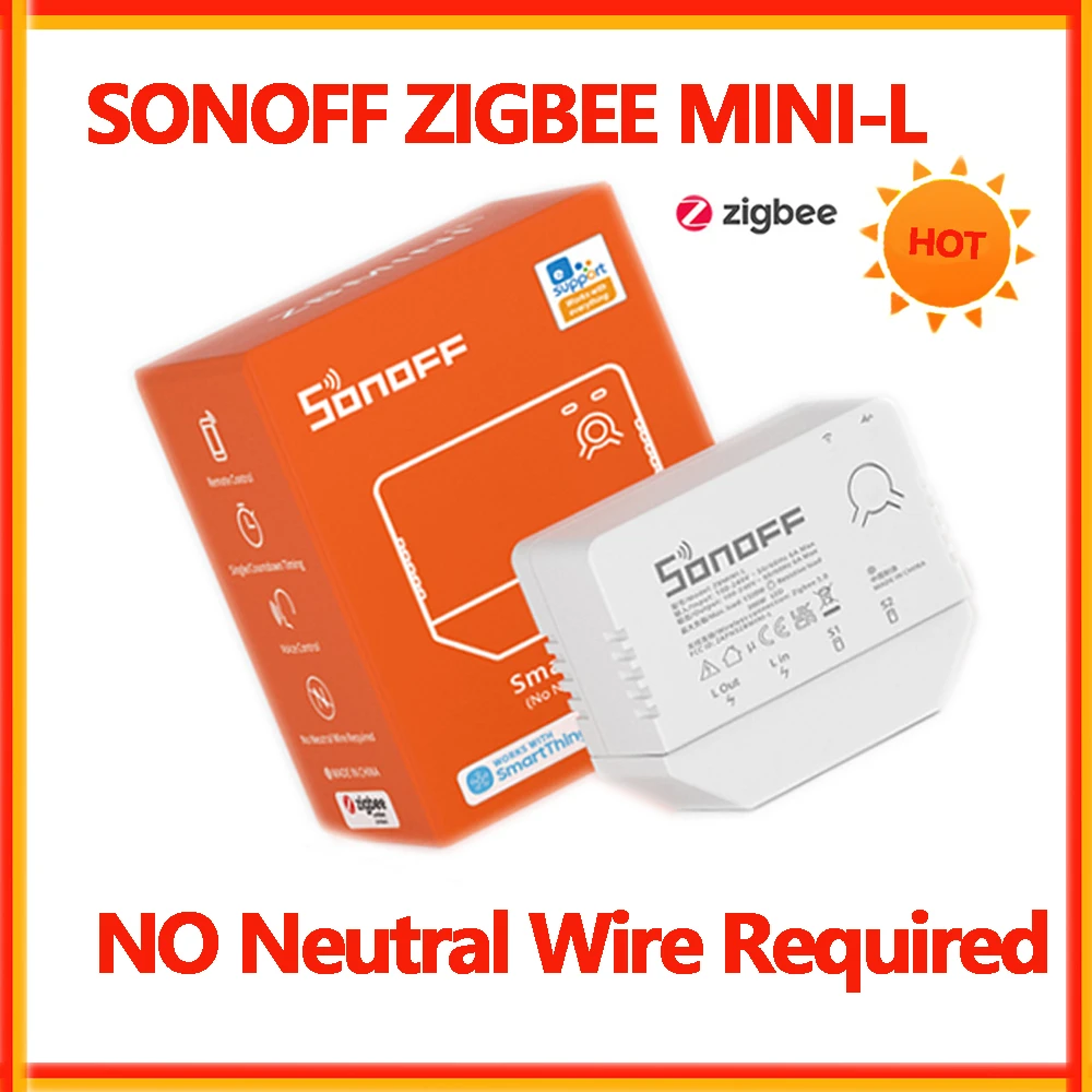 Sonoff Zbmini-l Zigbee Mini Switch No Neutral Wire Required Zigbee 3.0 ...
