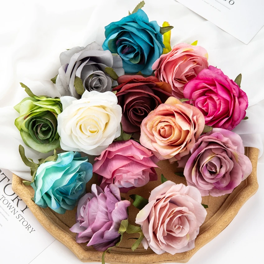 100Pcs-Artificial-Flowers-Big-Roses-Wedding-Party-Scrapbook-Garden-Home ...