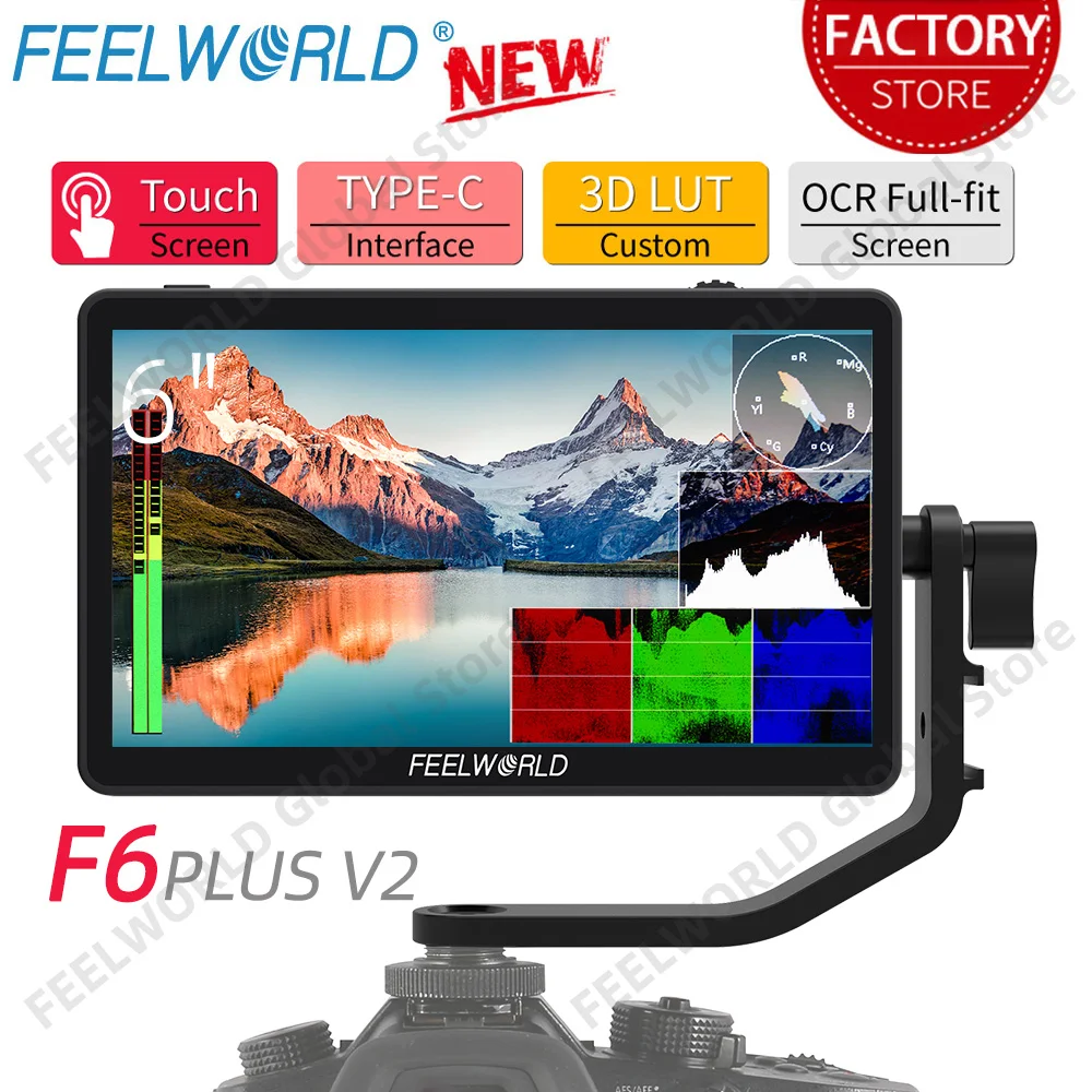 FEELWORLD-F6-PLUS-V2-6-Inch-4K-HDMI-Camera-Field-Monitor-3D-LUT-Touch ...