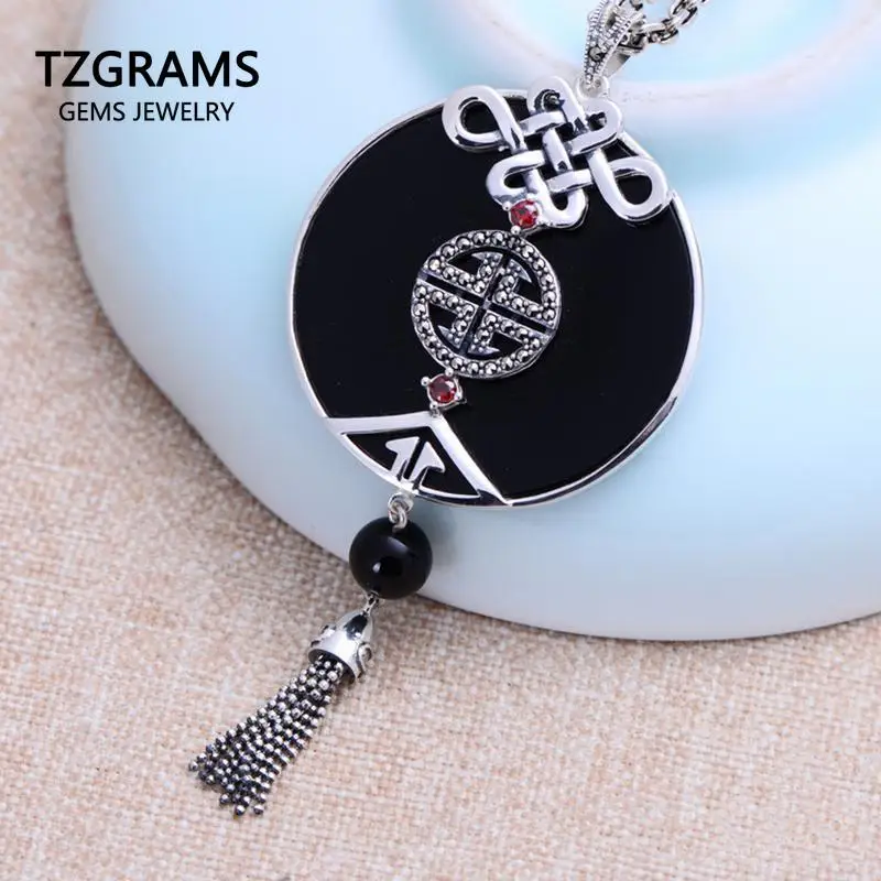 925 Sterling Silver Jewelry Bijuterias | Black Onyx Natural Stone ...