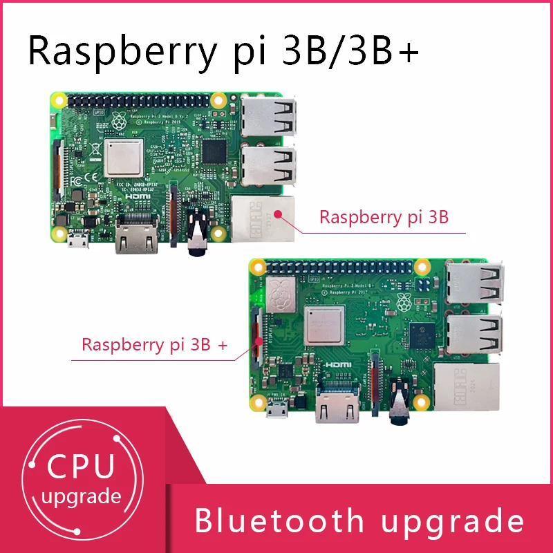 Original Raspberry Pi 3 Model B+ 3 B plus RPI 3B with 1GB BCM2837B0 1.4GHz ARM Cortex A53 ...
