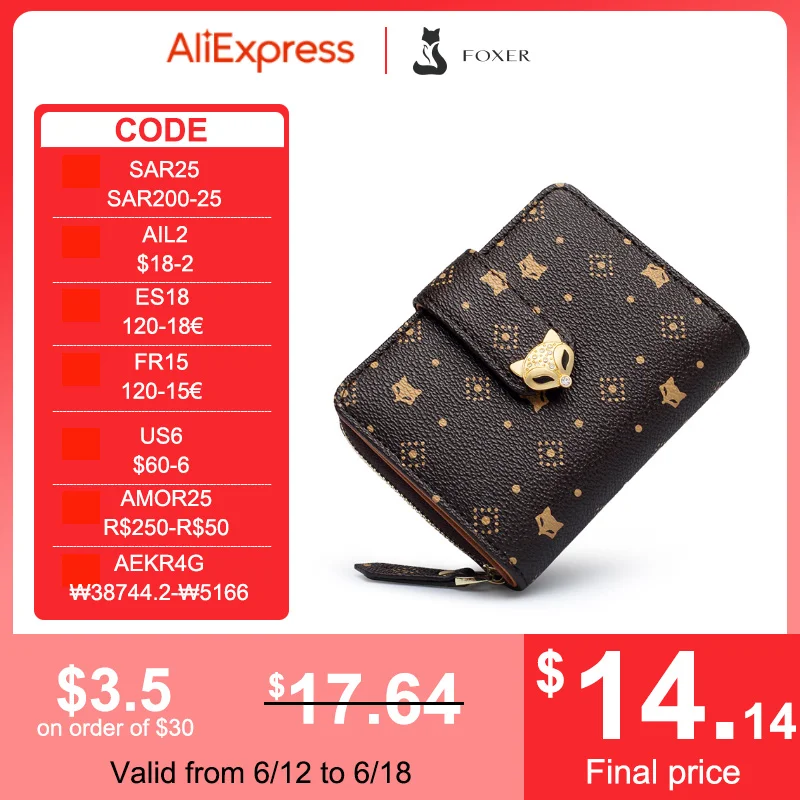 Foxer Women Wallets | Monogram Women Wallet | Coin Purse Women Foxer ...
