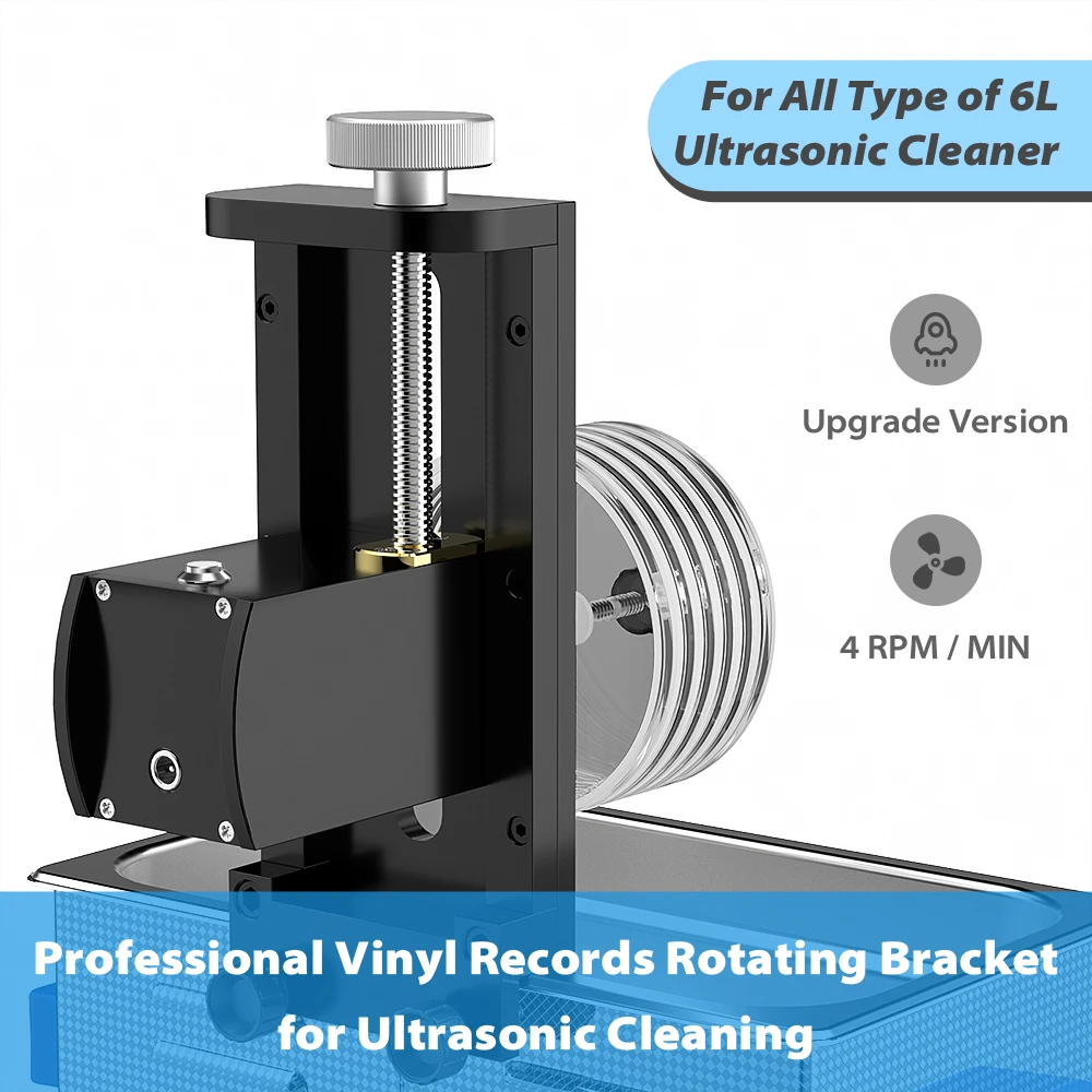 Gtsonic Vinyl Records Cleaning Bracket Rotating Washer With 6pc Lable ...