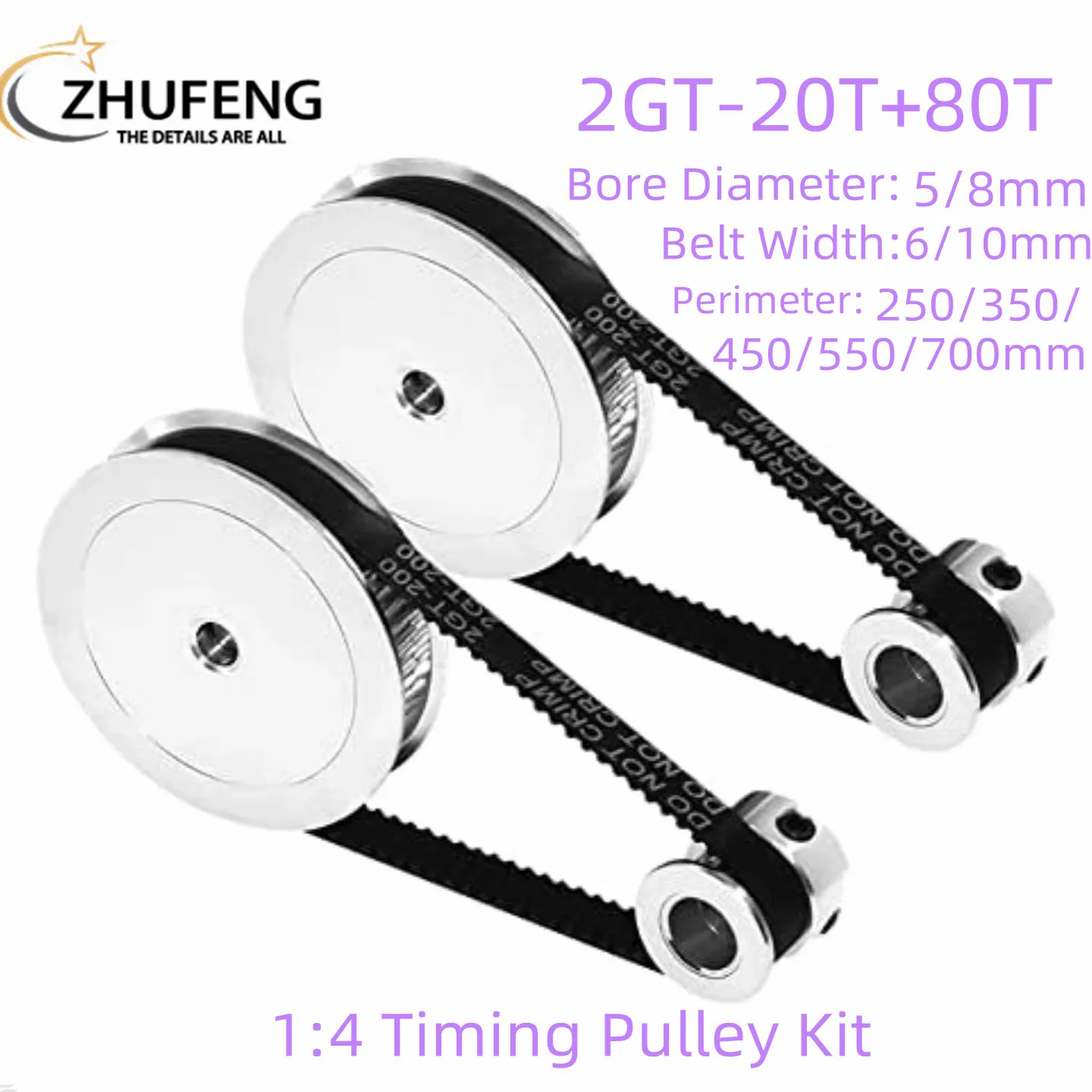 2GT-Timing-Belt-Pulley-GT2-80-Teeth-20-Teeth-Reduction-4-1-1-4-3D ...