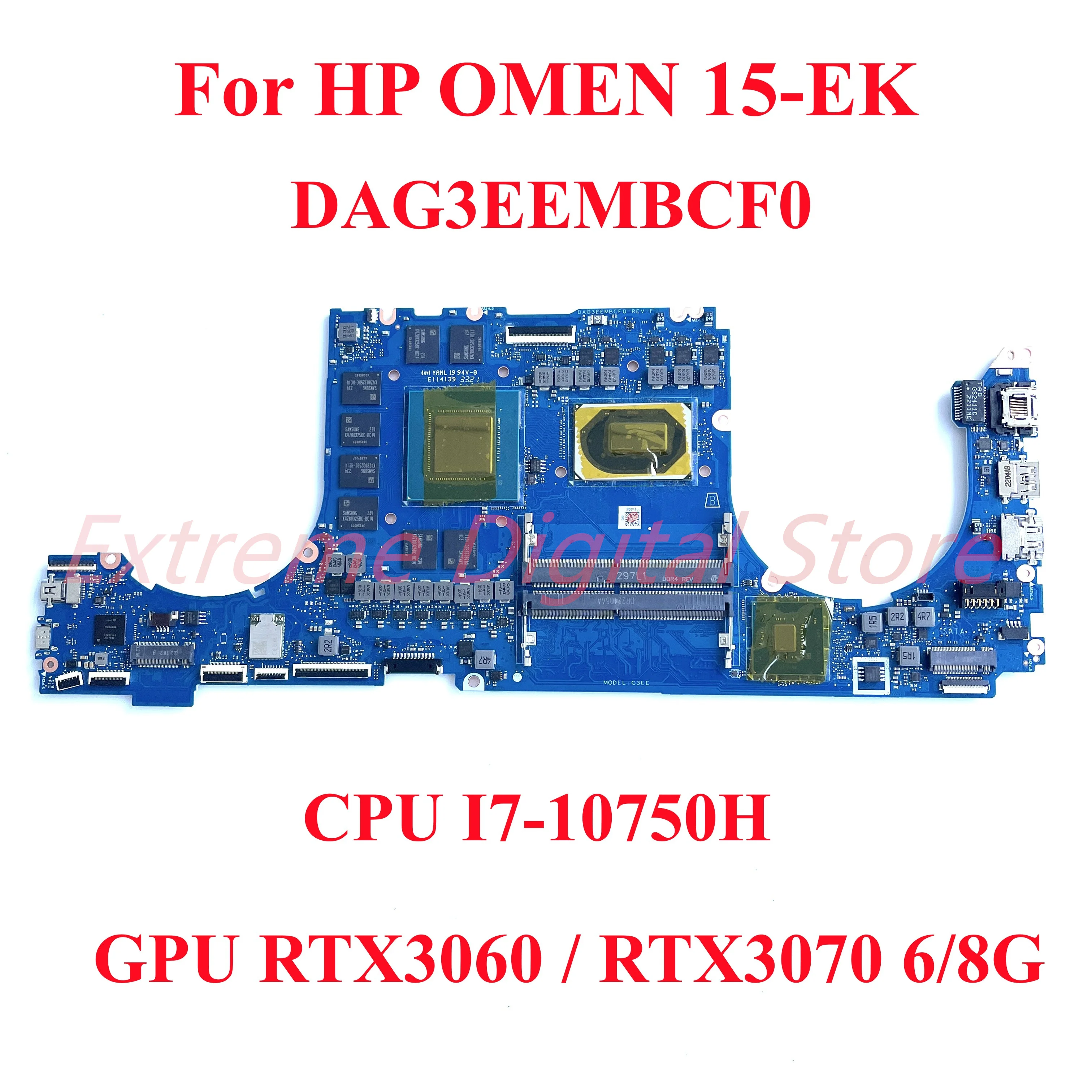 For-HP-OMEN-15-EK-Laptop-motherboard-DAG3EEMBCF0-with-CPU-I7-10750H ...