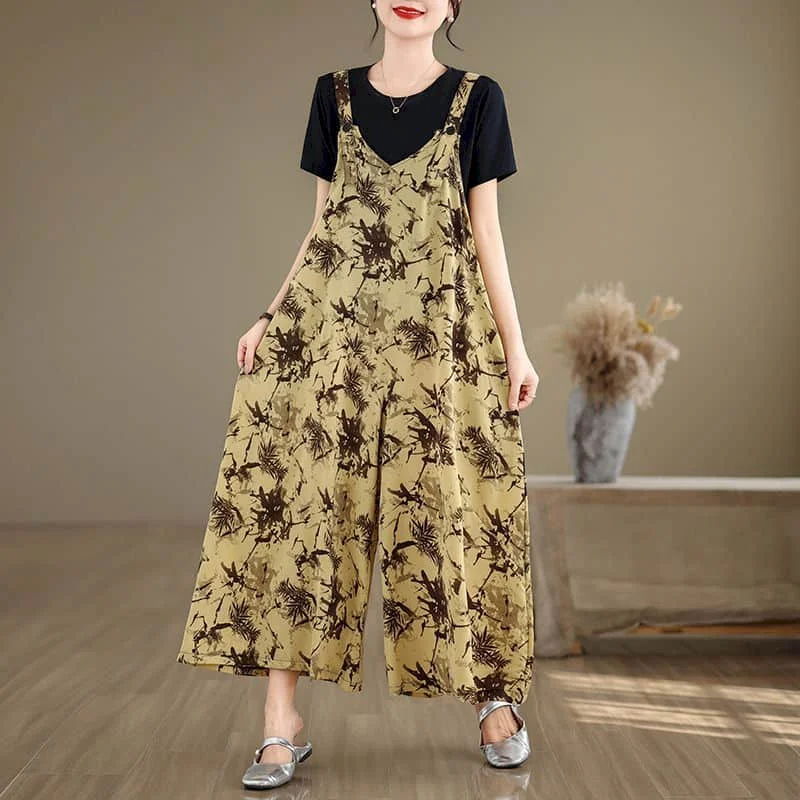 Floral-Jumpsuits-Women-Oversized-One-Piece-Outfit-Women-Loose-Korean ...