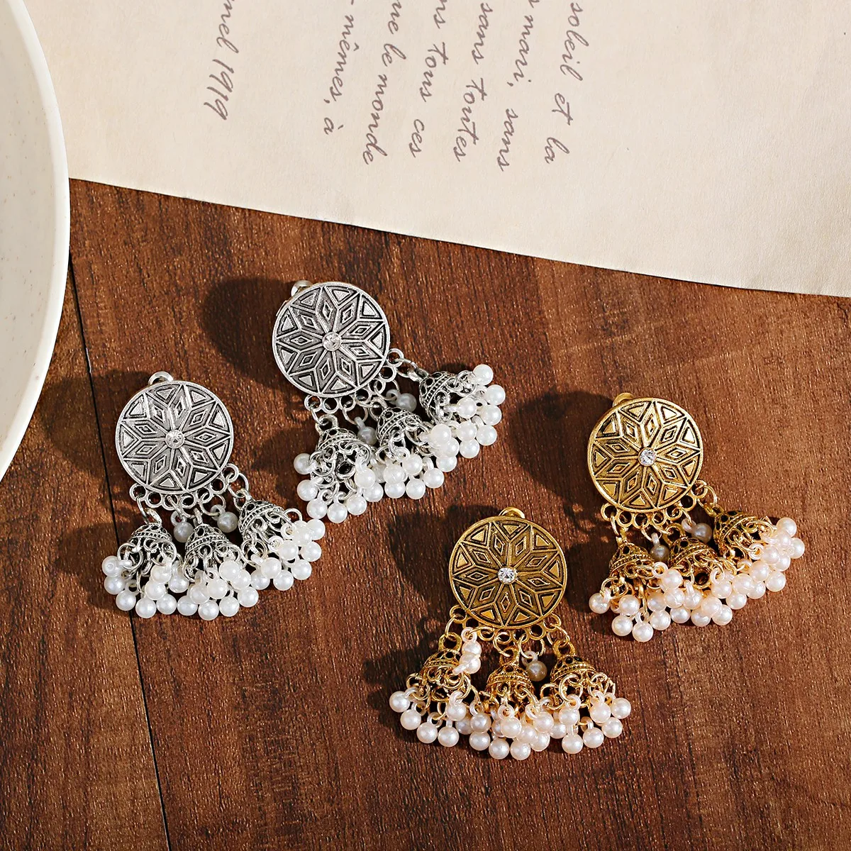 Ethnic-Retro-Flower-Carved-Turkish-Bells-Indian-Jhumka-Earrings-Bijoux ...