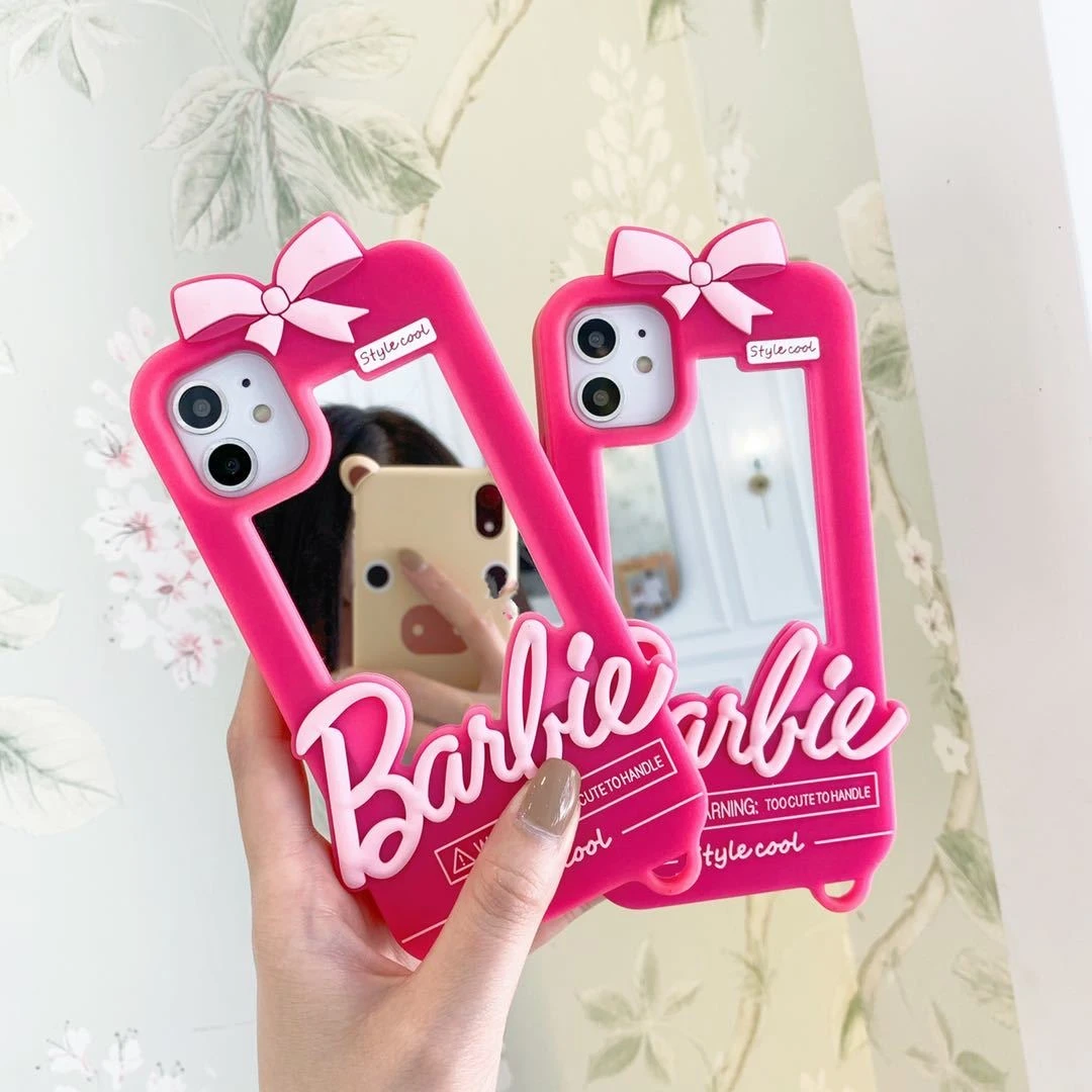 Barbies dolls vanity mirror pink kawaii Phone Cases For iPhone 14 13 12 ...