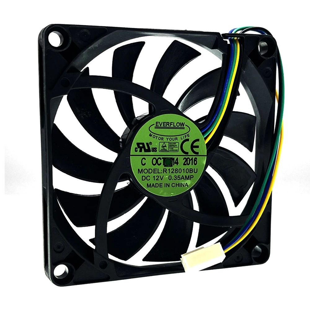 New-Everflow-R128010BU-80mm-10mm-Slim-Cooler-Heatsink-Fan-80X80X10mm ...