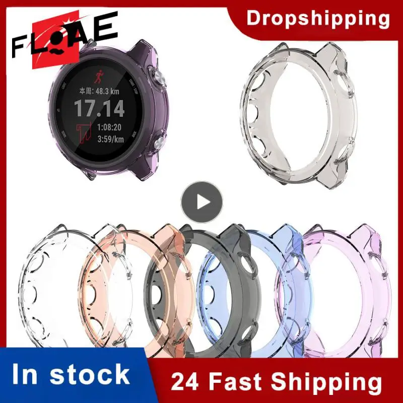 For-Garmin-Forerunner-245-245M-Case-Protective-Cover-Soft-TPU-Edge ...
