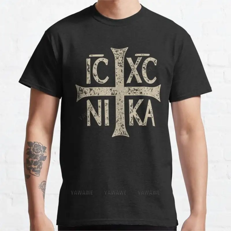IC XC NI KA Christogram Cross Orthodox Christian Graphic T-Shirt mens ...