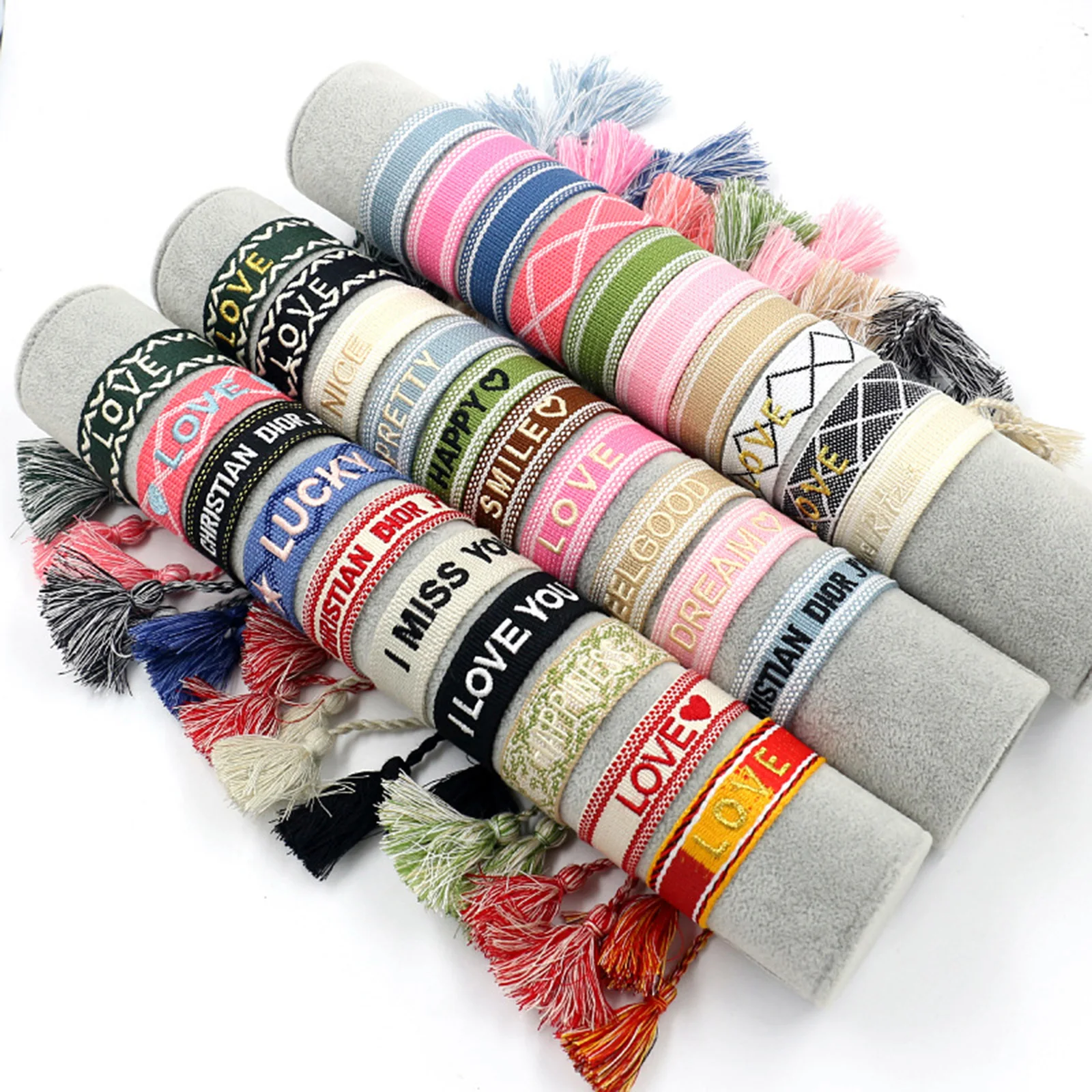 Handamde-Multicolor-Polyester-Ethnic-Waved-String-Braided-Friendship ...