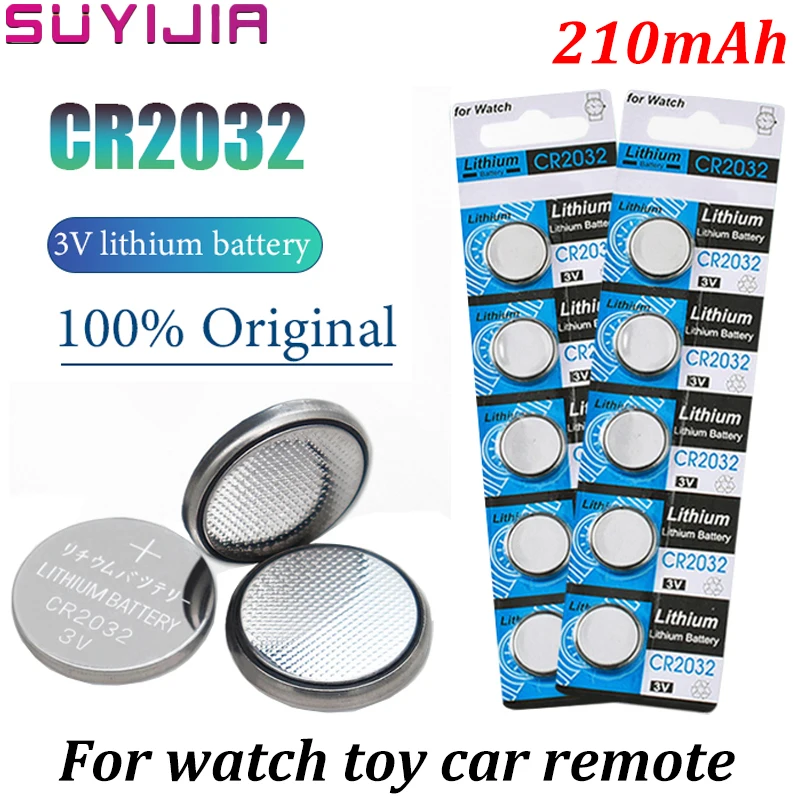 Original-CR2032-210mAh-3V-Lithium-Battery-Button-Cell-5-15-20-25PCS-for ...