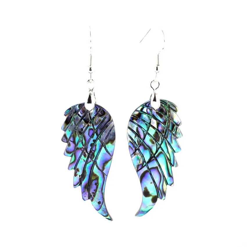Angel-Wings-Earring-For-Women-Natural-Abalone-Shell-Carved-Multicolor ...
