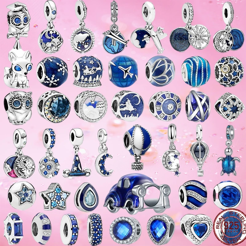 925 Sterling Silver Beads Clip Charm | Pandora Clips 925 Sterling ...