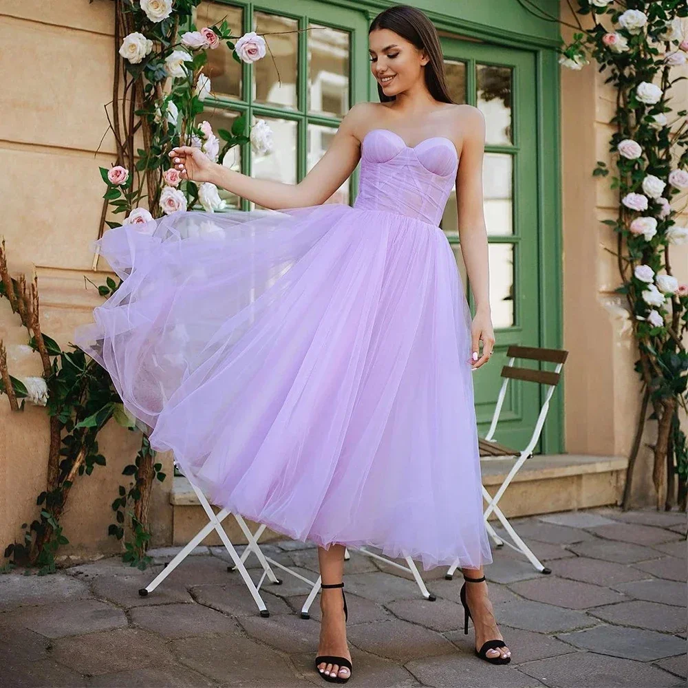 Customized Lilac Cocktail Dresses for Women Sweetheart A Line Short ...