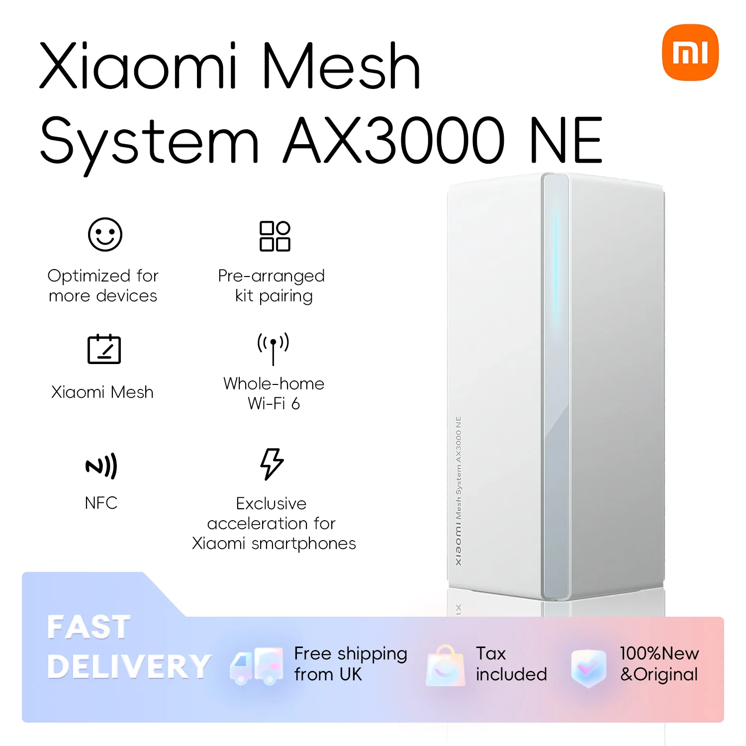 Xiaomi Mesh System AX3000 NE WiFi6 Router Repeater Modem Gateway IPTV ...