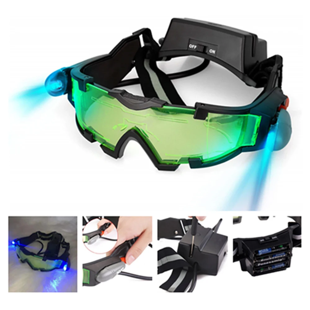 NEW-Adjustable-LED-Night-Vision-Glass-Goggles-Motorcycle-Motorbike ...