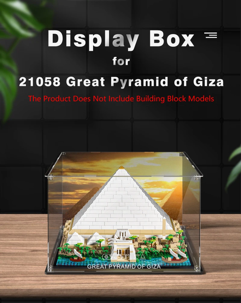 Acrylic Display Box for Lego 21058 Great Pyramid of Giza Dustproof ...