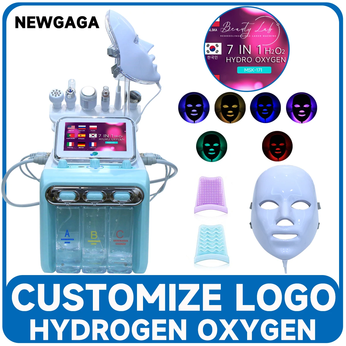 7-em-1-H2O2-Hydro-Dermabrasion-RF-Bio-Spa-Facial-M-quina-Levantamento ...