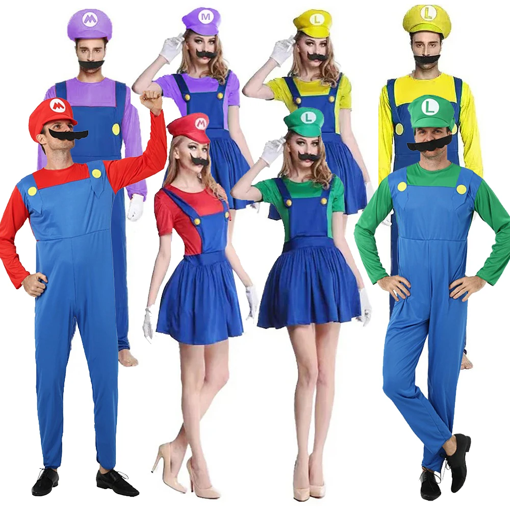 Game-Marios-Super-Luigi-Brothers-Uniform-Set-Cosplay-Kostuums-Grappige ...