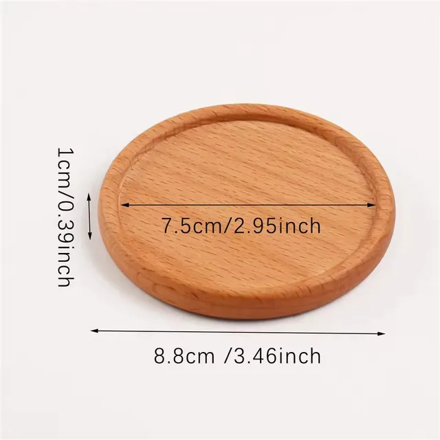8.8cm Round Wooden Coaster – Kitchen Staples Plus