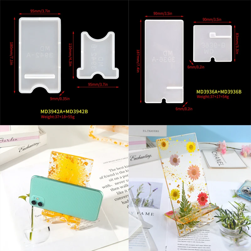 DIY-Crystal-Epoxy-Silicone-Mold-Mobile-Phone-Stand-Holder-Decoration ...
