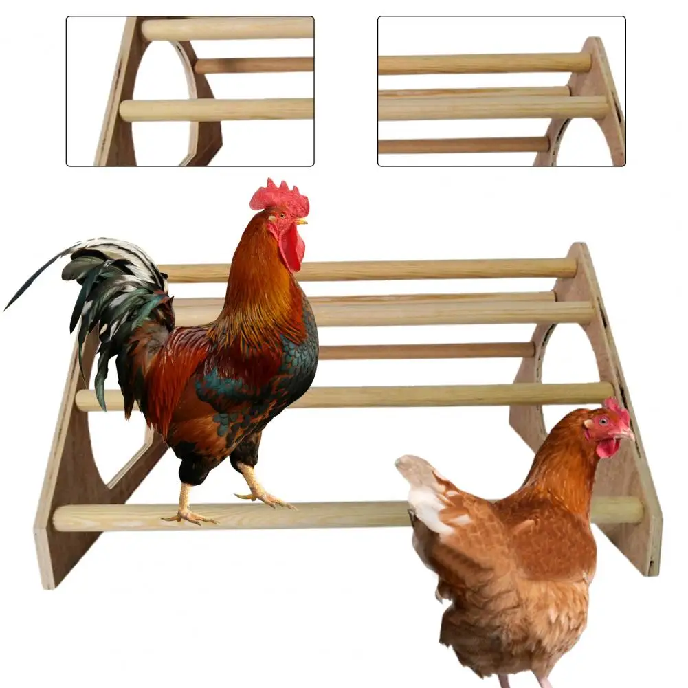 Anti-skid Wood Chicken Perch Stand Balancing Chicken Nesting Stand Wood ...