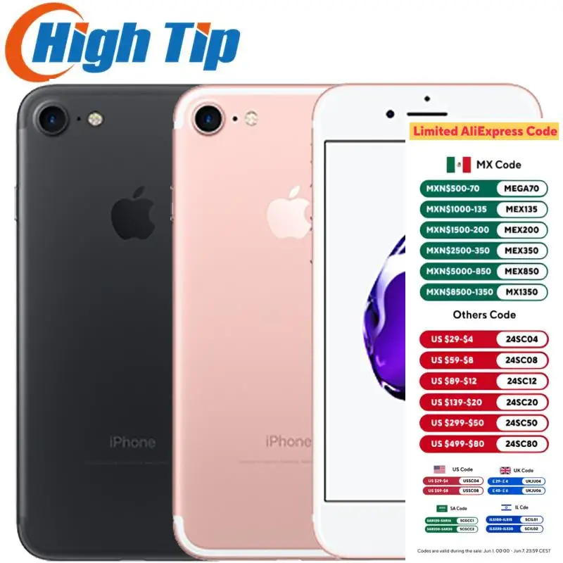 Unlocked-Original-Apple-Iphone-7-4G-2G-RAM-32GB-128GB-256GB-ROM-LTE ...