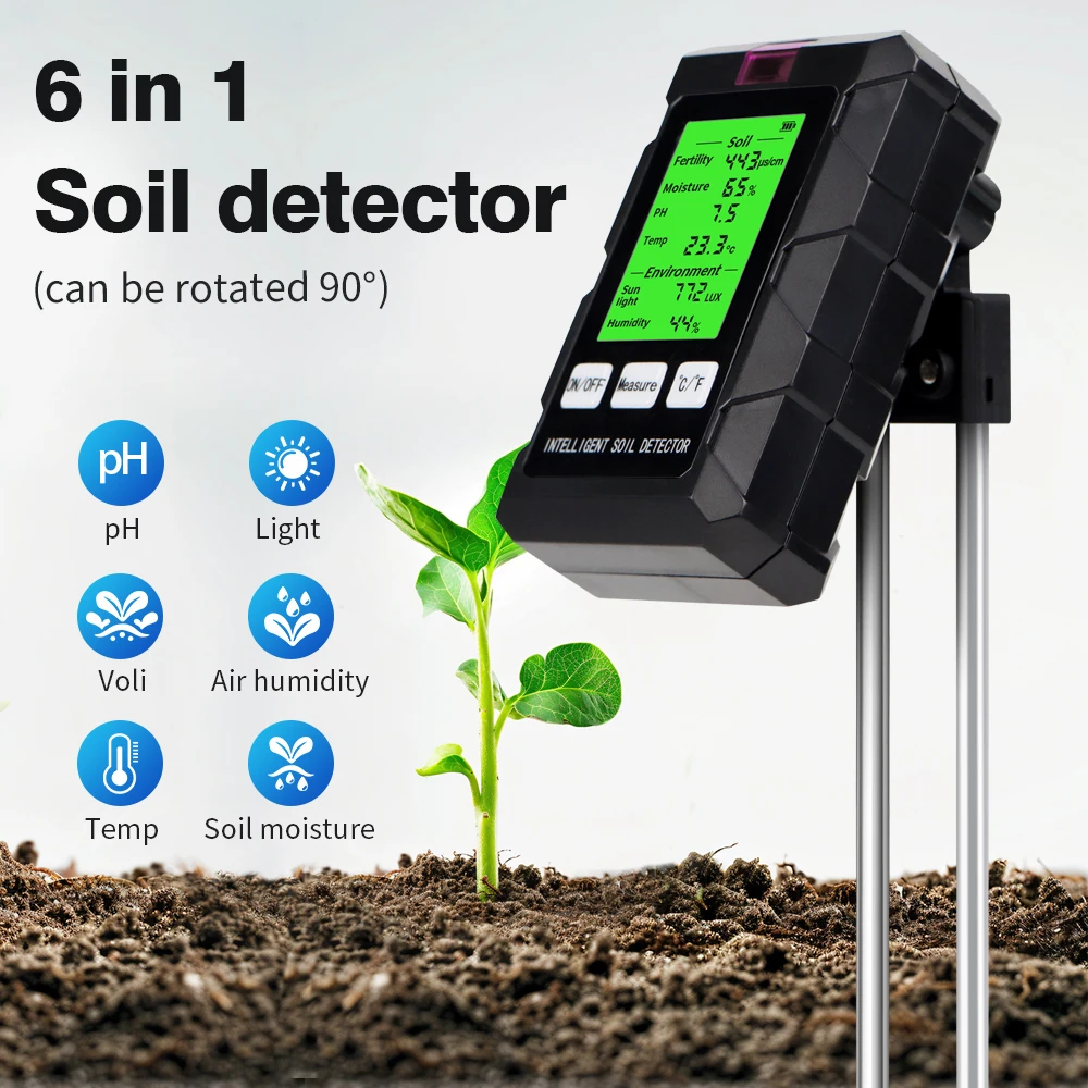 6-in-1-Soil-PH-Meter-Sunlight-Ambient-Humidity-Temp-Soil-Moisture ...