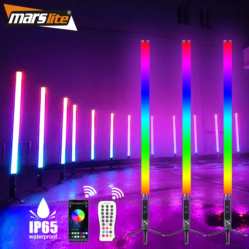 RGBWA Led Rechargeable Tube Light Battery IP65 360 Degree Wireless Led ...