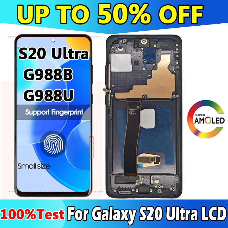 AMOLED-S20-Ultra-5G-LCD-Screen-for-Galaxy-S20-Ultra-G988B-G988W-G988U ...