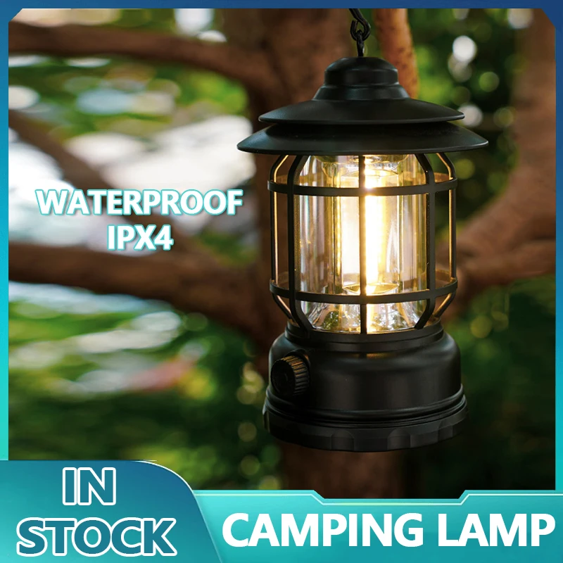 Retro-Portable-USB-Rechargeable-Light-Multi-Functional-Camping-Tent ...