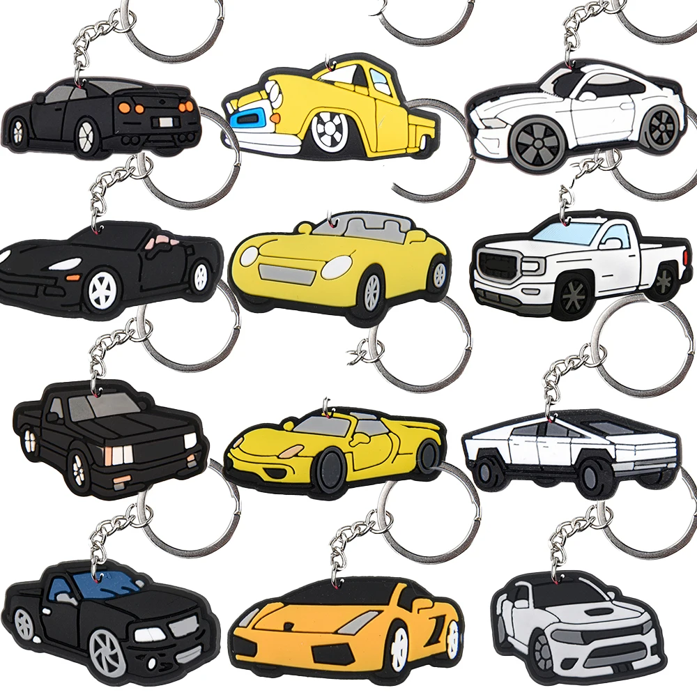 5pcs-Cool-Sport-Car-Keychains-Boys-Girls-vehicle-Keyrings-Kids-Red ...