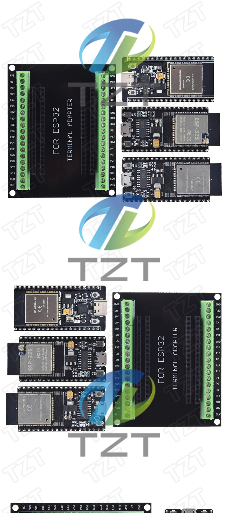 Circuits intégrés,1SET ESP32S-MICRO--Carte de développement ESP32 ESP 32S NodeMCU 32S MICRO-TYPE ...