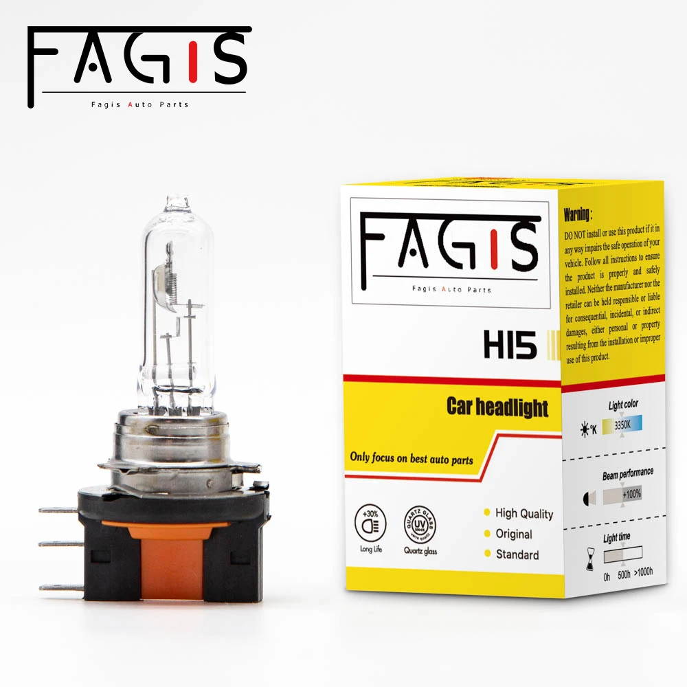 Fagis-1-Stuks-H15-12V-15-55W-3350K-Warm-Wit-Groot-Licht-Autokoplampen ...