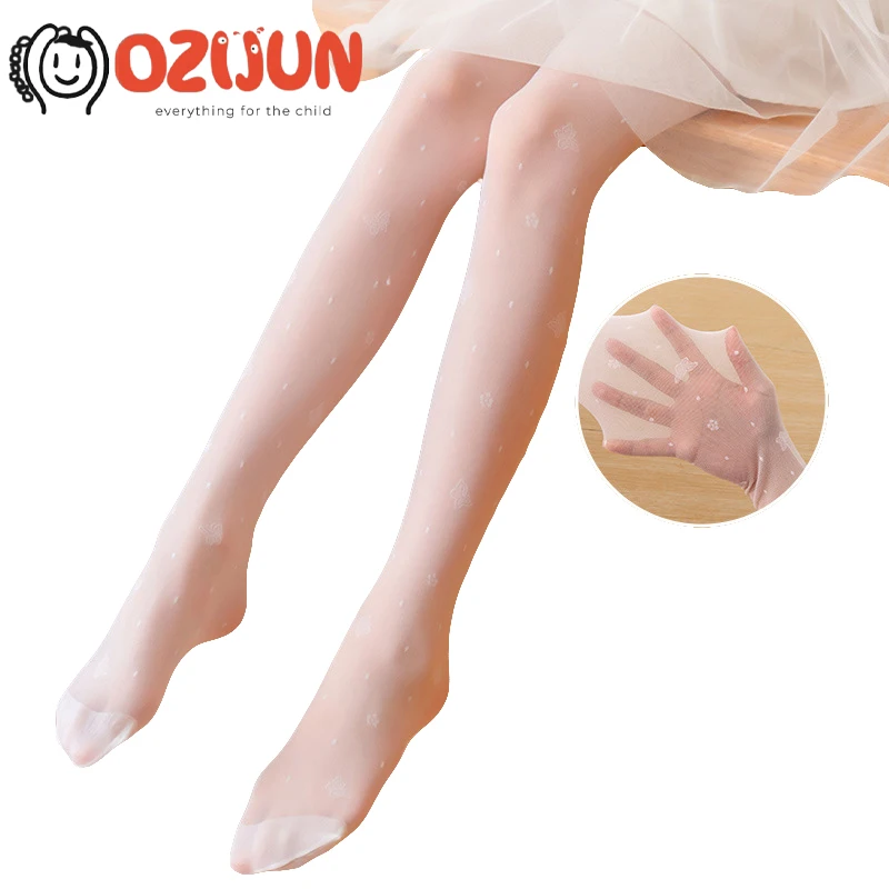 Children-Girls-3-12-Years-White-Sheer-Tights-Wedding-Party-Butterfly ...