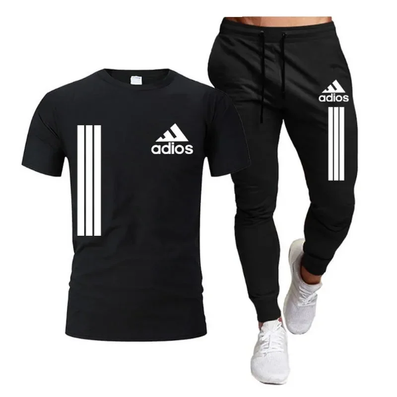 2024-Summer-Men-s-Sets-Fashion-Korean-Tracksuit-Men-Short-Sleeve-T ...