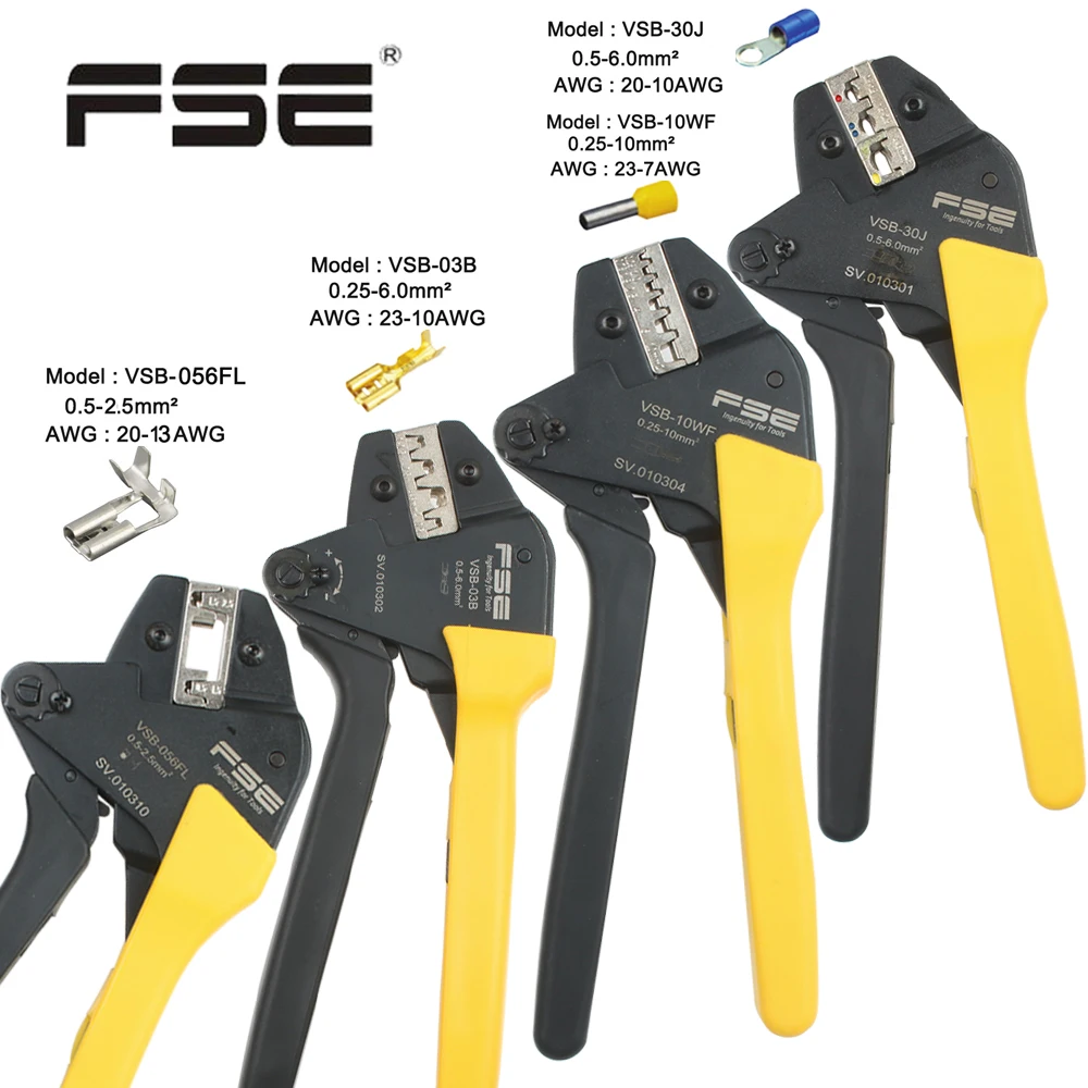 1PC VSB-03B Insulated terminals crimping tools VSB-30J 0.5-6mm2 20 ...