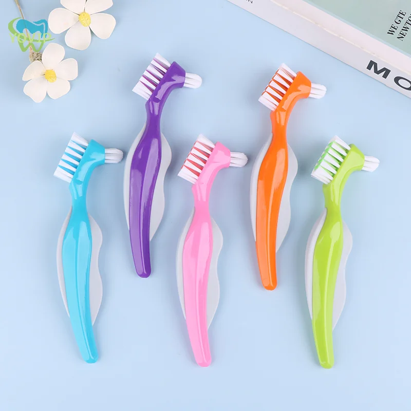 Multi-Layered-Bristles-Denture-Cleaning-False-Teeth-Brush-Oral-Care-Non ...