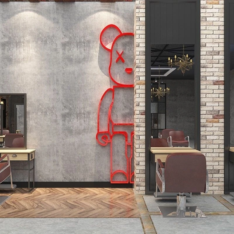 Bearbrick Wall Sticker Acrylic Y2k Bear Brick Mirror Wall Sticker ...