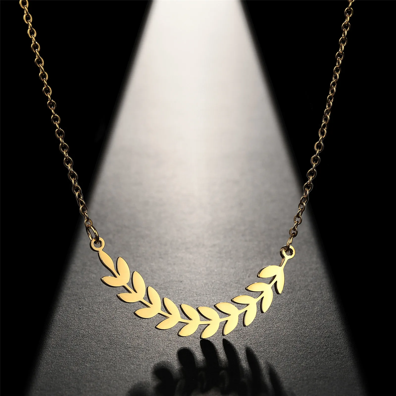 Skyrim-Ear-of-Wheat-Tree-Leaves-Women-Necklace-Stainless-Steel-Gold ...