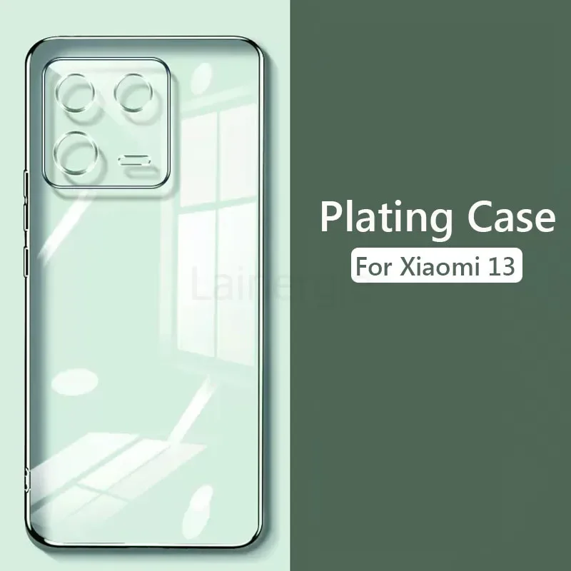 Case-For-Xiaomi-13-5G-Luxury-Plating-Soft-Clear-Back-Cover-For-Xiaomi ...