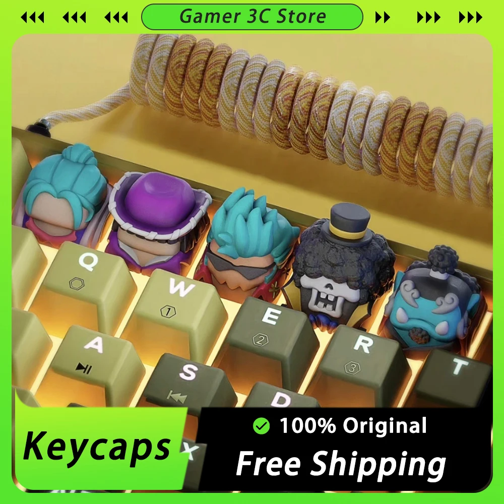 Anime-Figure-3D-Keycaps-Creative-Custom-Mechanical-Keyboard-Keycaps ...