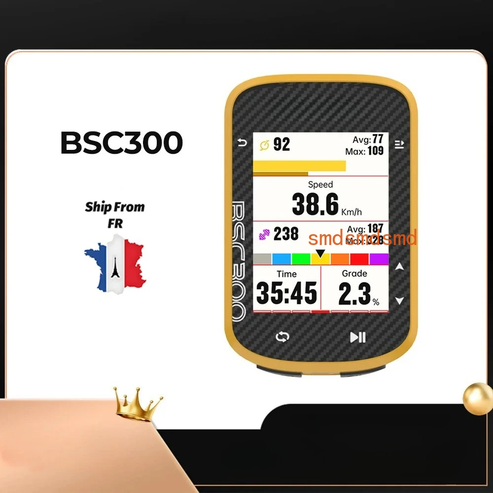 BSC300 Bike Computer Cycling Odometer IPX7 Wireless GPS Speedometer for ...
