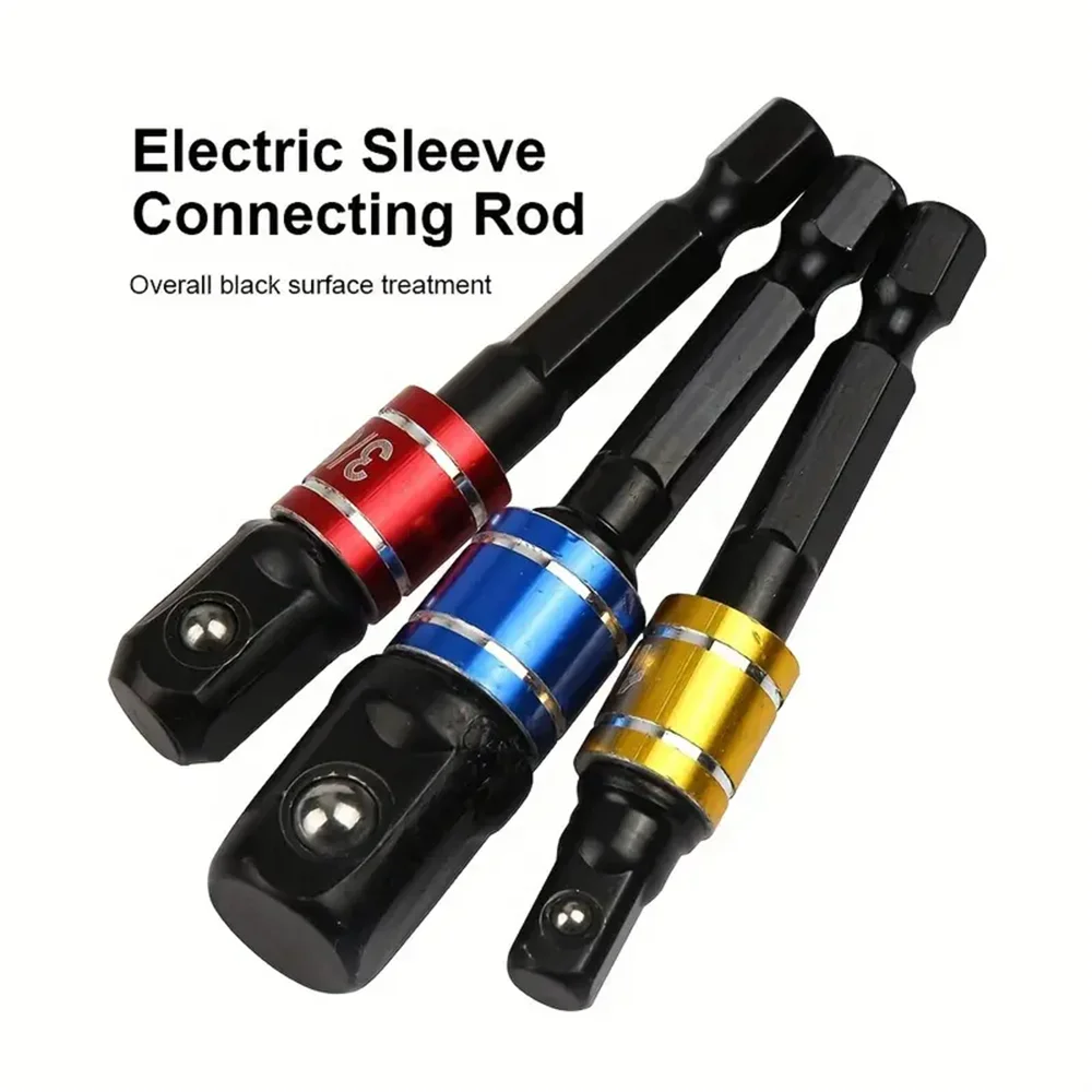 Socket-Adapter-Impact-Grade-3pcs-Black-Hex-Shank-Bit-Conversion ...