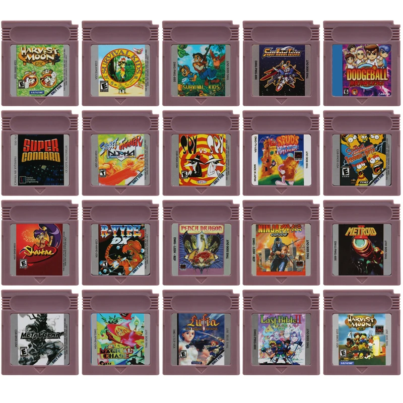 GBC-Game-Cartridge-Harvest-Moon-Metal-Gear-Solid-Metroid-II-DX-Shantae ...
