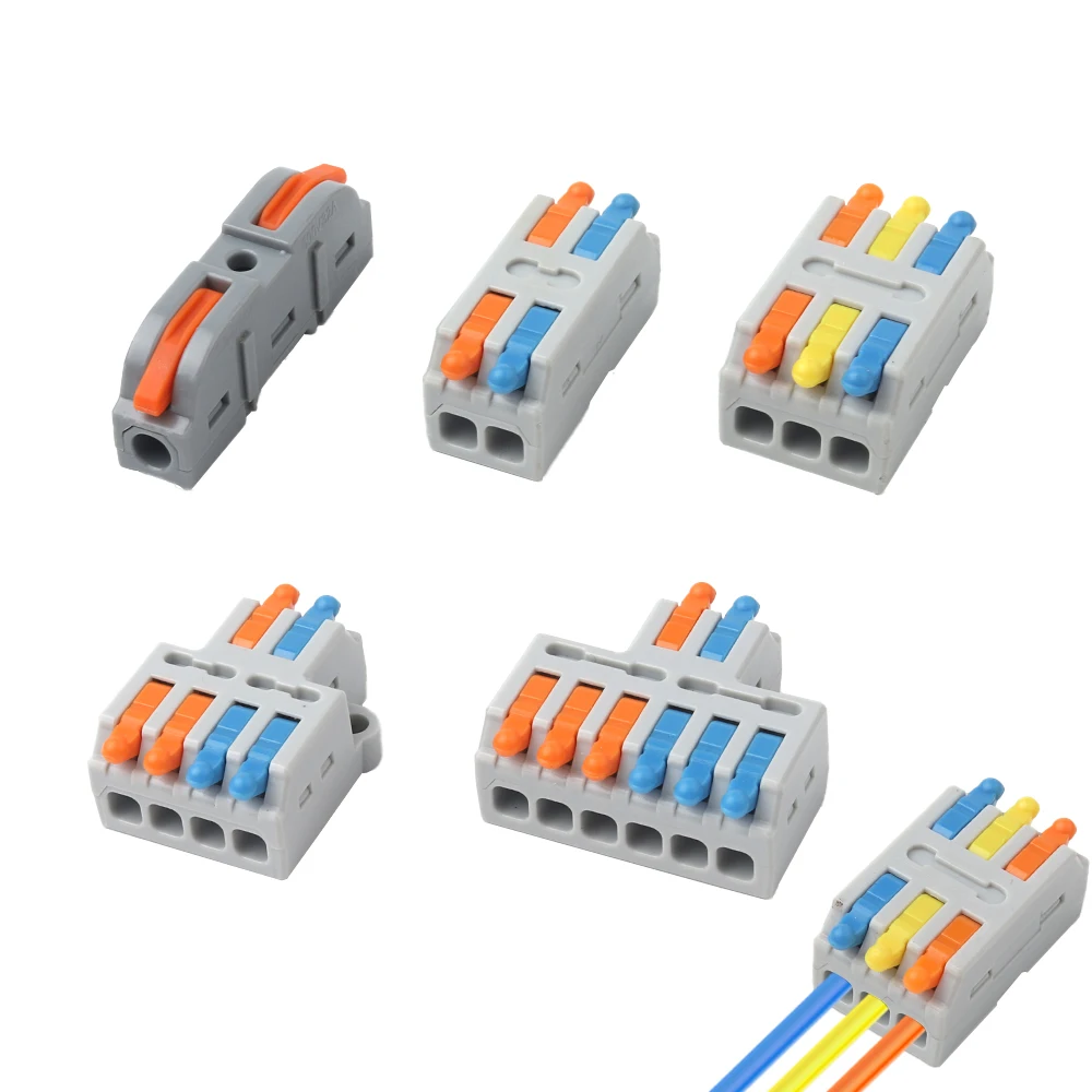 10-50-Uds-Mini-conectores-de-Cable-de-cableado-r-pido-divisor-compacto ...